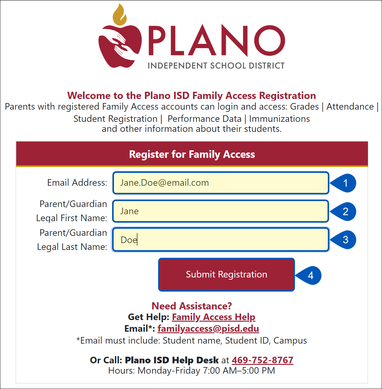 Family Access / Family Access Help